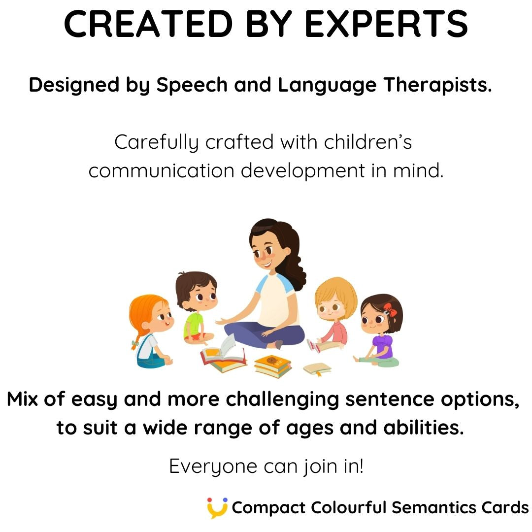 Compact Colourful Semantics Cards: Card Game for Kids Sentence Buildin ...