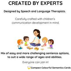 Compact Colourful Semantics Cards: Card Game for Kids Sentence Buildin ...