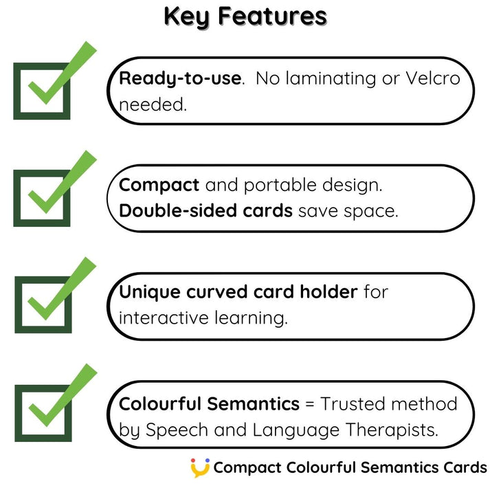 Compact Colourful Semantics Cards: Card Game for Kids Sentence Buildin ...