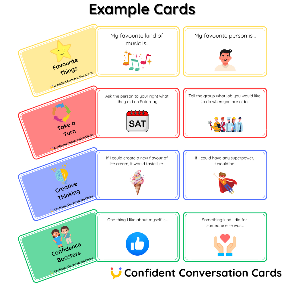 Confident Conversation Cards for Children: Vol 1. Card Game for Kids C ...